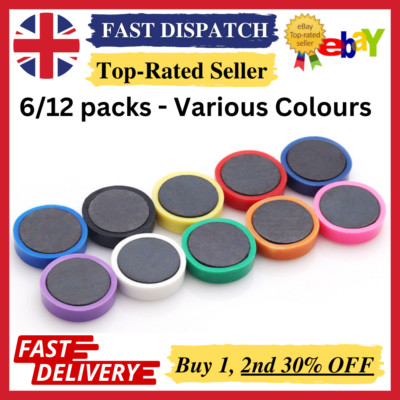 Strong 20mm Round Whiteboard & Fridge Magnets for Office Memo Notice ...