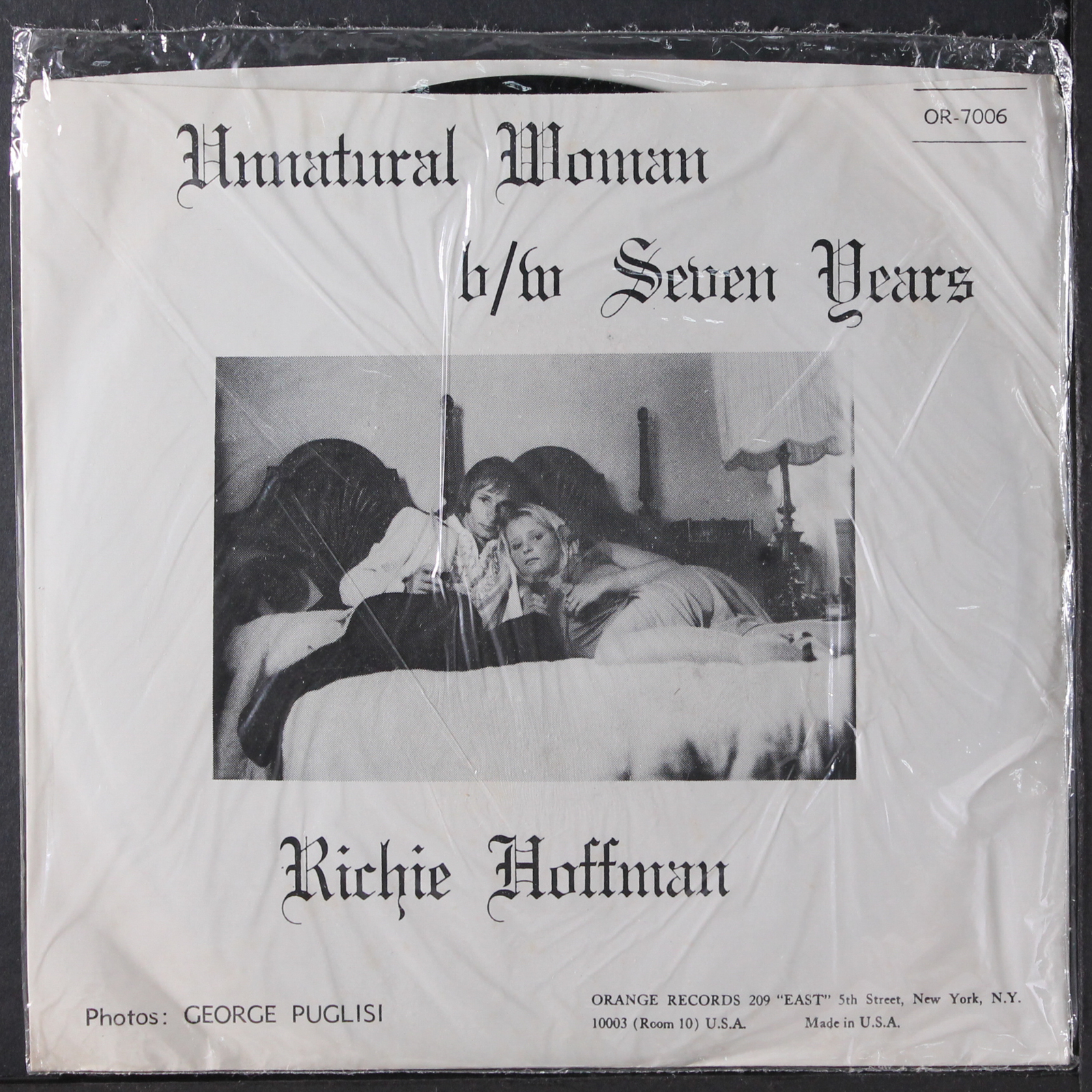 RICHIE HOFFMAN: unnatural woman ORANGE 7" Single 45 RPM Sealed | eBay