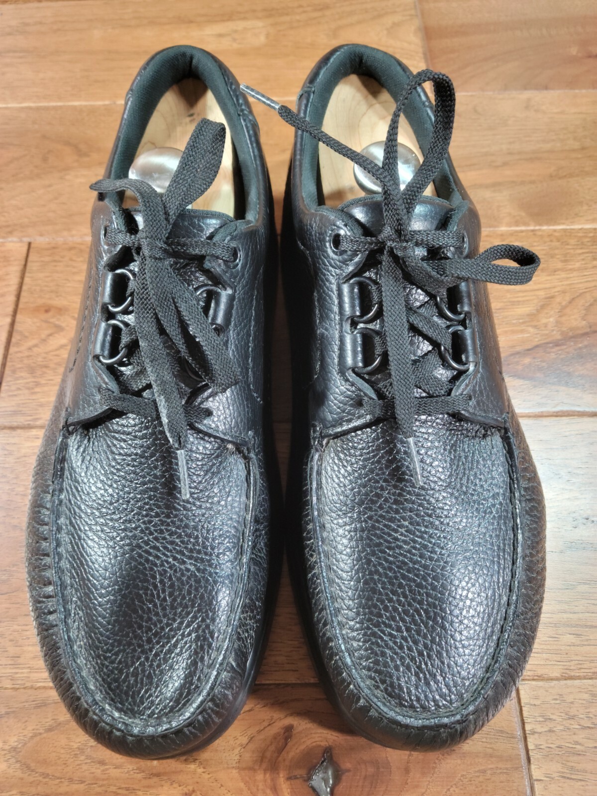 SAS Mens Black Bout Time Black Lace Up Moc Toe Shoes SIZE 12.5 M | eBay ...