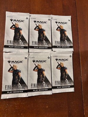 (6) Magic the Gathering: Final Fantasy - Play Booster Packs - New ...