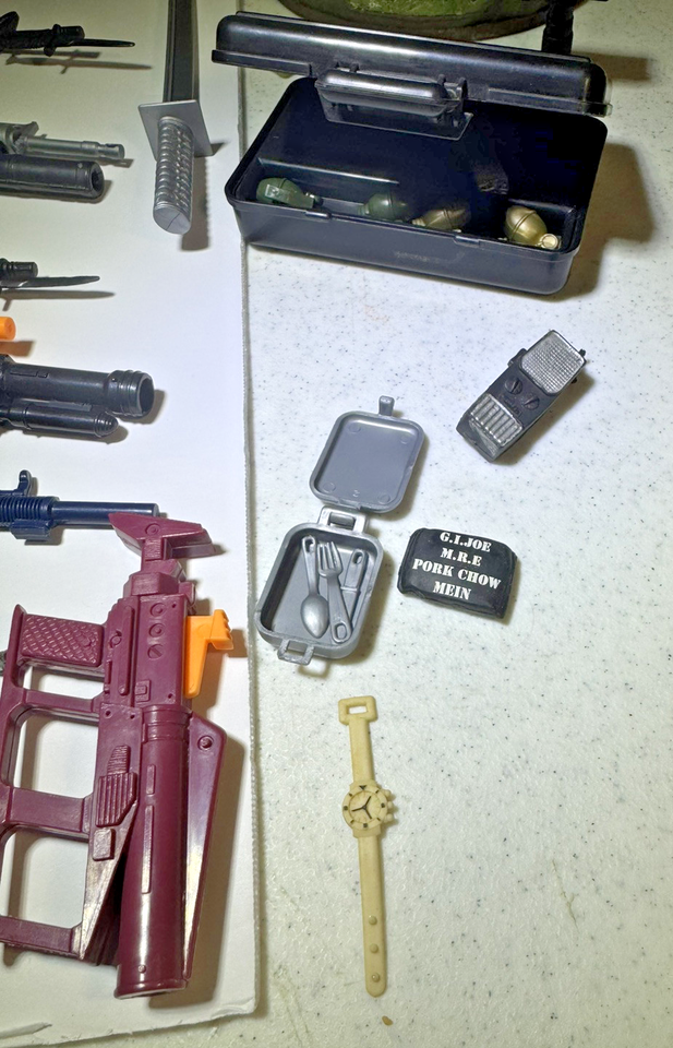 Vintage GI Joe Huge Lot Weapons Accessories Missiles Ammo Box Marvel ...