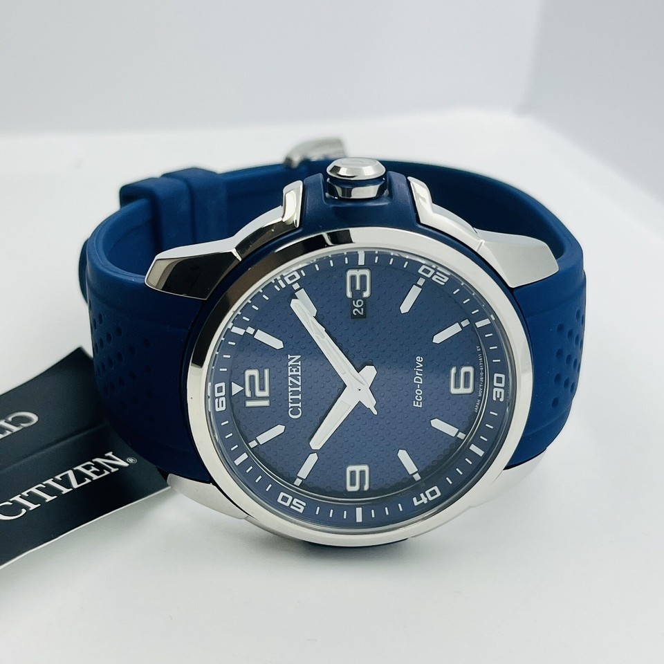 Citizen Weekender Men’s Eco-Drive Steel Blue 44mm Polyurethane Watch ...