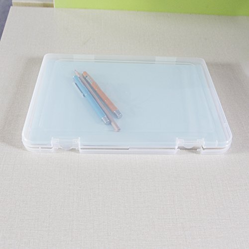 Portable A4 File Box Transparent Plastic Box Office Supplies Holder ...