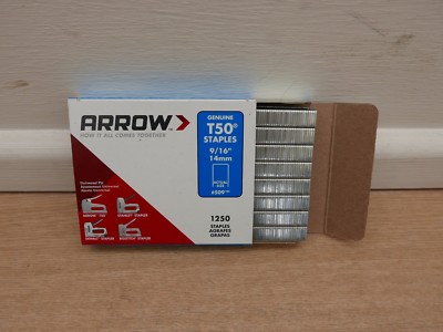 ARROW T-50 T50 14mm TYPE G TACKER STAPLES x 1250 | eBay UK