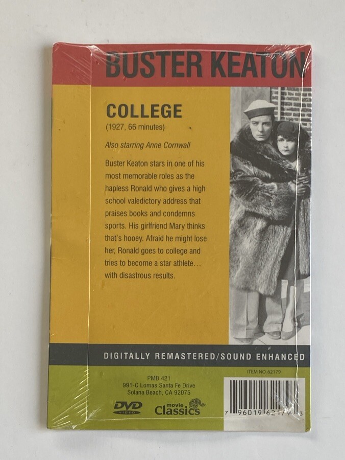 College (DVD, 1927) Buster Keaton Movie Classics Digitally Remastered ...