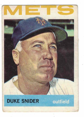 1964 topps #155 Duke Snider New York Mets-Brooklyn Dodgers Reduced 50% ...