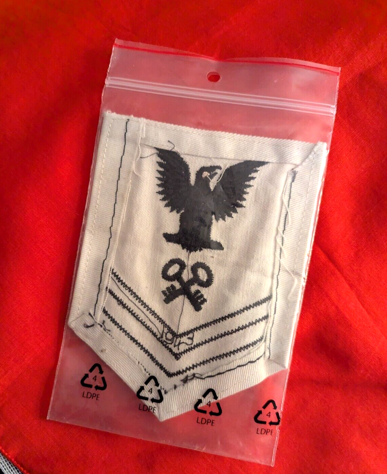 USN US Navy Storekeeper Petty Officer 3rd Class WHITE Patch | eBay