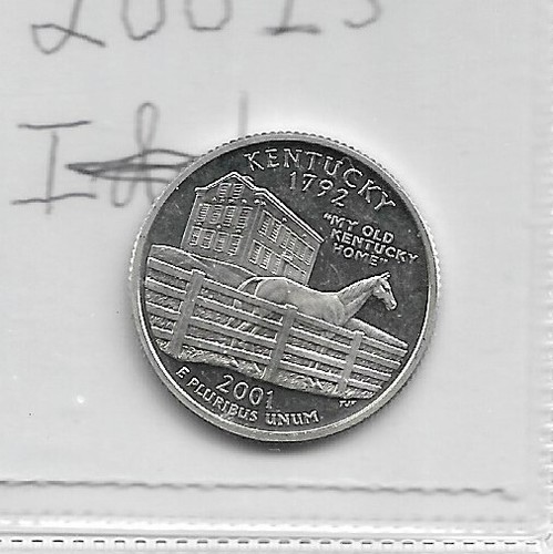 2001 S Kentucky Statehood Quarter 90% Silver Proof | eBay