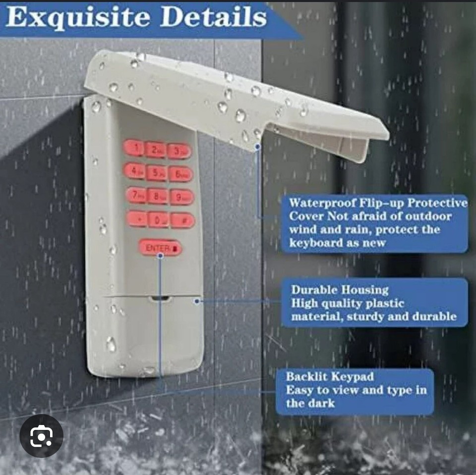 LiftMaster 877LM Wireless Garage Door Keyless Entry System 640213240024 ...