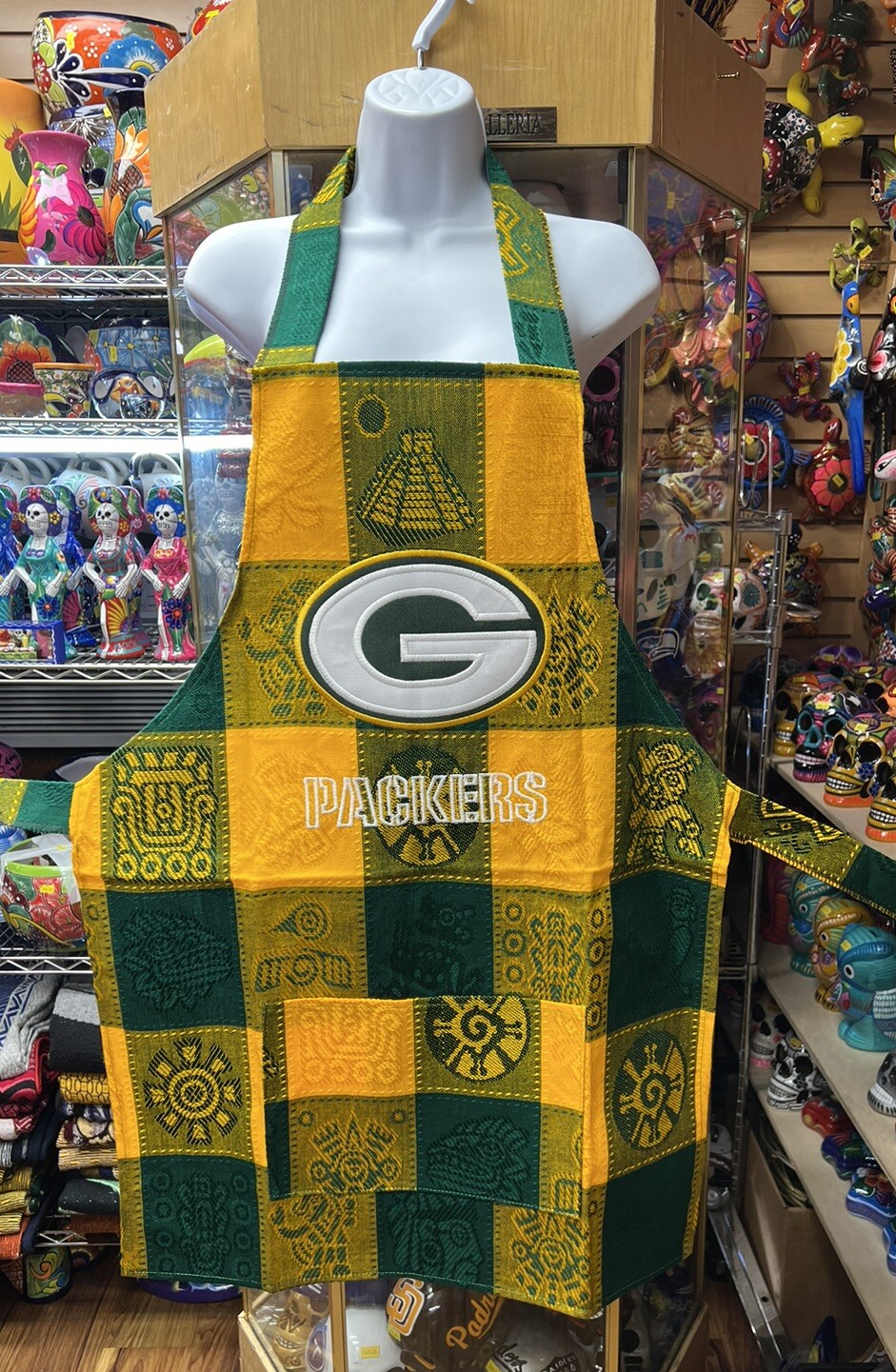 NFL Apron Green Bay Packers Acrylic Cotton/ NEW Made In 🇲🇽🇲🇽🇲🇽🇲🇽. | eBay