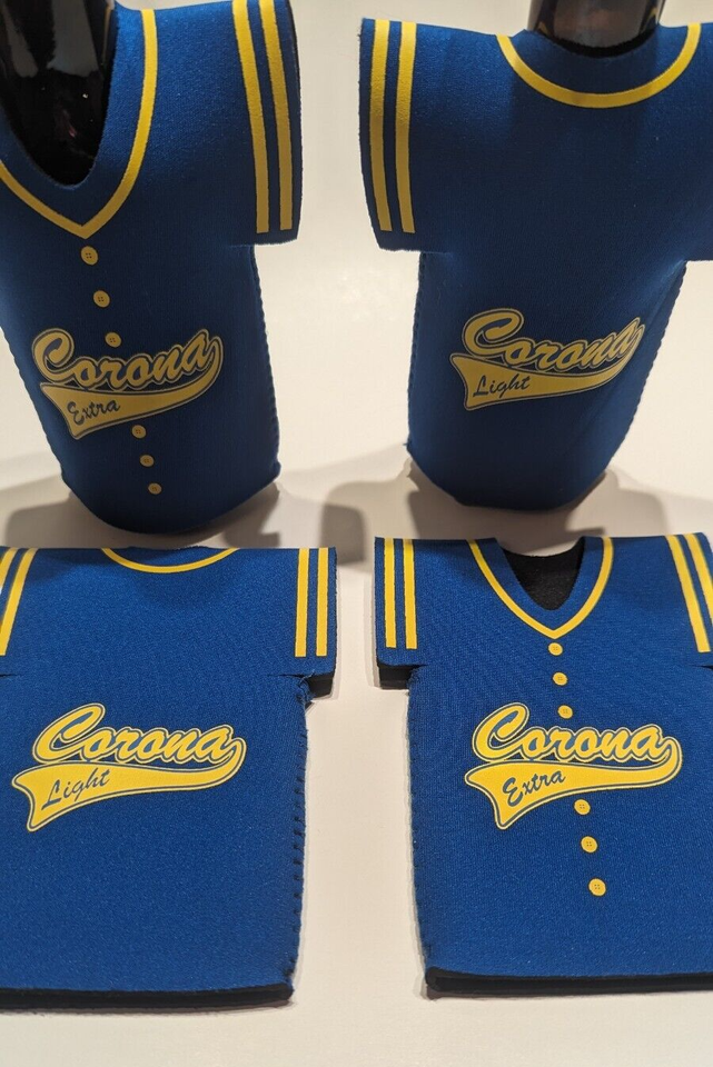 4 Vintage but NEW CORONA EXTRA LIGHT Sports JERSEY SHIRT Bottle COOLER ...