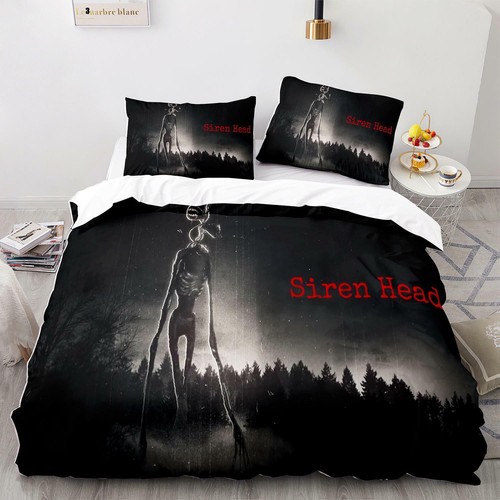 3Pcs Horror Games Bedding Set Siren Head Quilt Duvet Cover Single ...