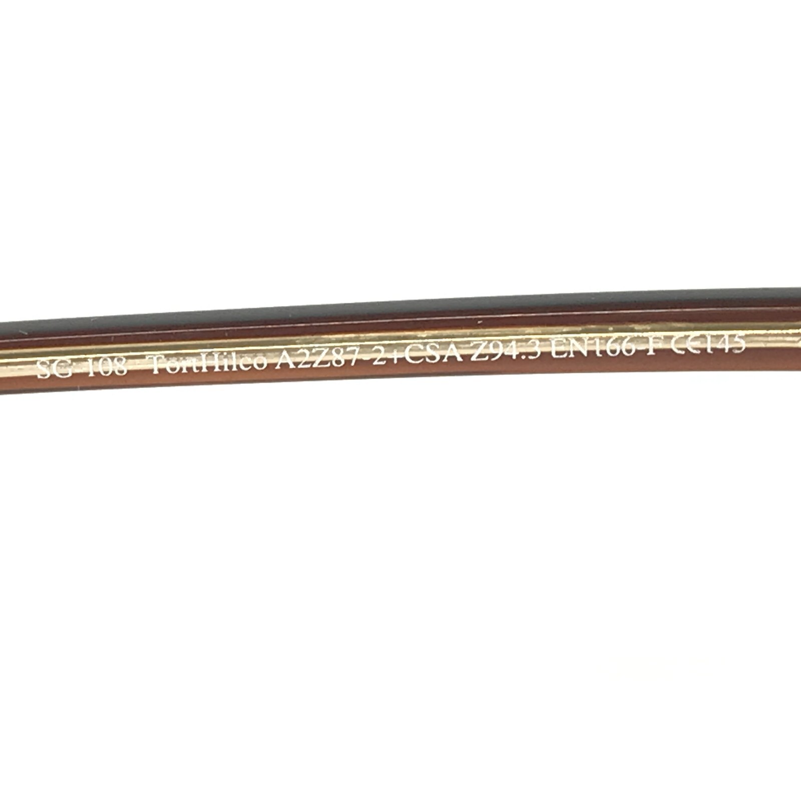 A2 Safety Eyeglasses Frames SG 108 Brown Clear Hilco Z87-2+ Z94.3 51-16 ...