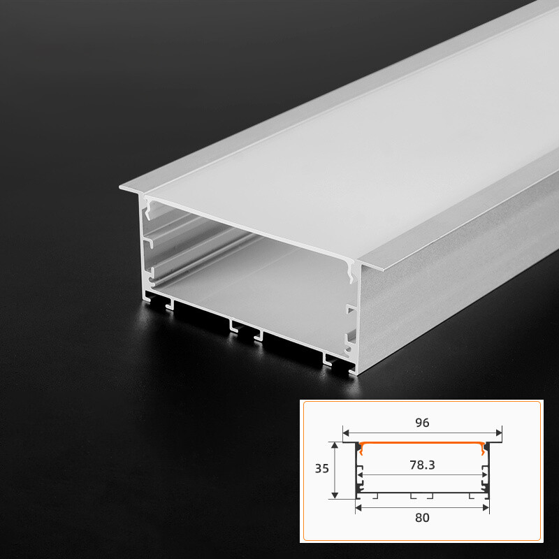10Pcs 3.3ft Each LED Aluminum Profile Channel Holder with Cover for LED ...