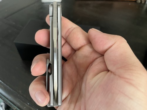 YAN’s Chevron - Magnacut Blade Full Titanium Front Flipper w/ Thumb ...