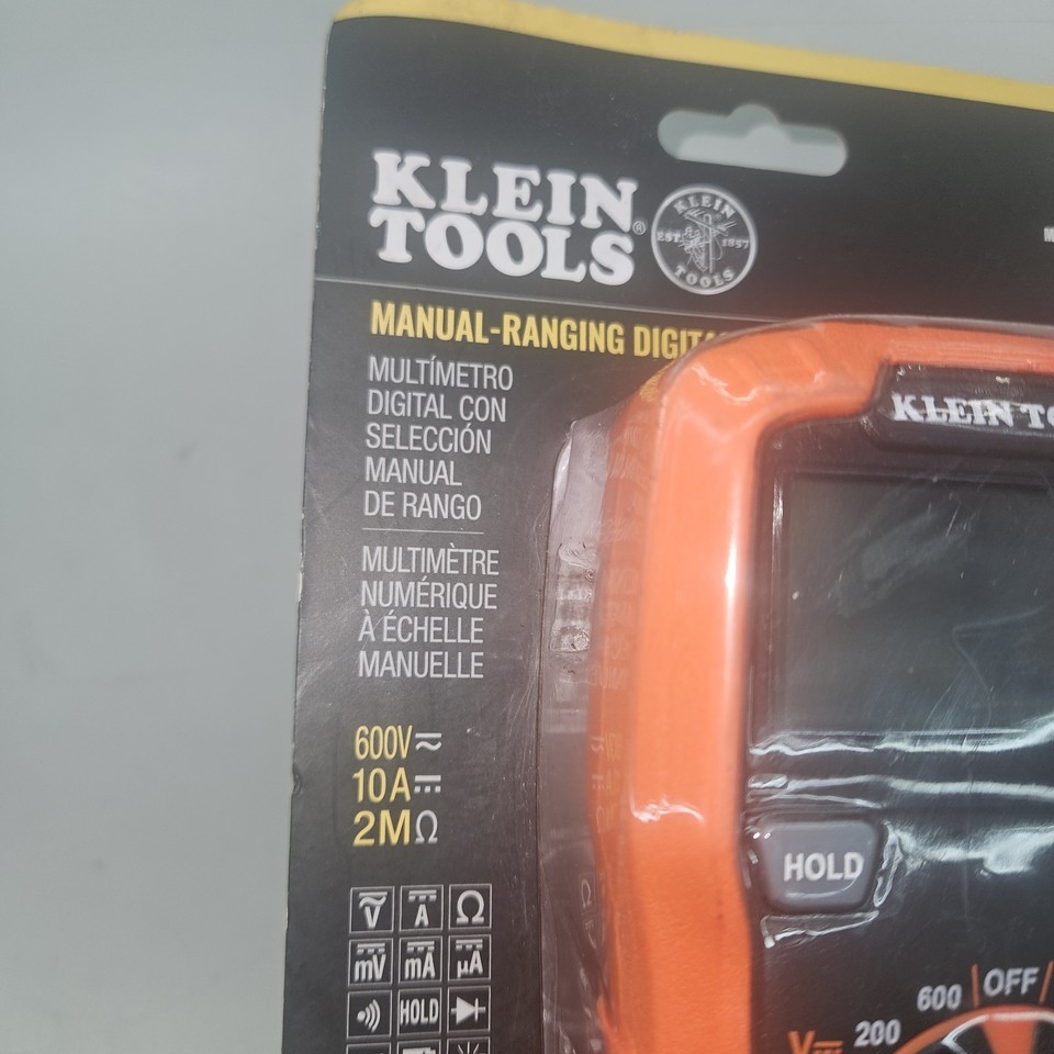 Klein Tools MM325 Multimeter Digital Manual-Ranging 600V AC/DC Voltage ...