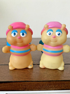 Vintage Hasbro 1985 Glo Worm Figure Plastic Toy 3" Glow in Dark Pink ...