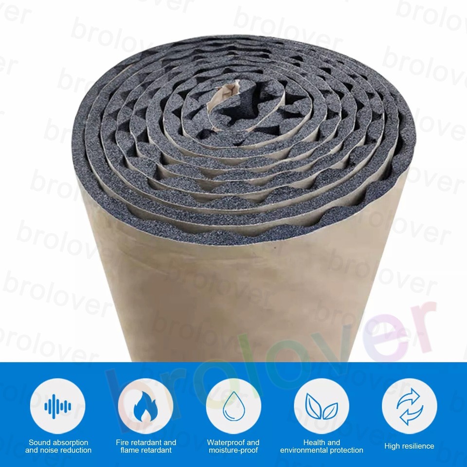 2M Soundproofing Foam Roll Self Adhesive Acoustic Mat Sound Absorbing ...