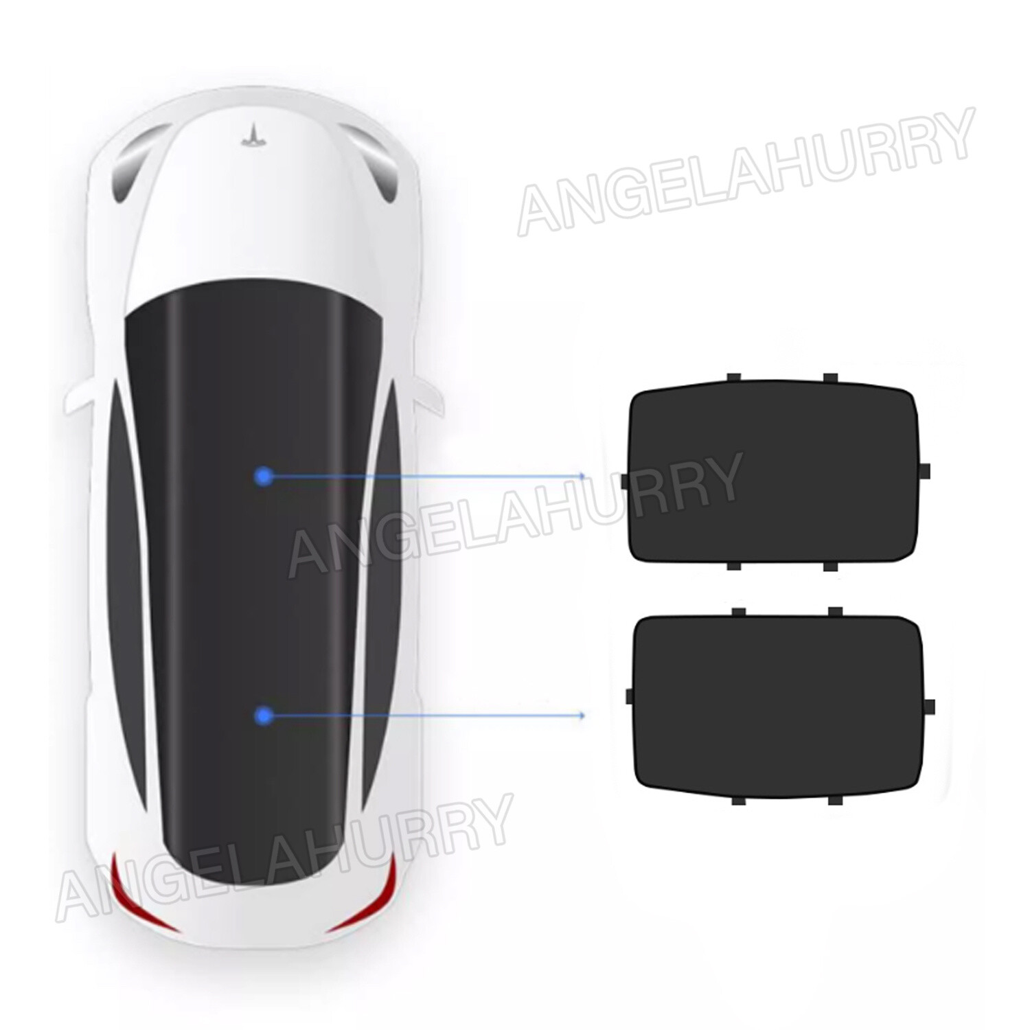 Tesla Model Y Glass Sun Roof Shade Sunroof Window UV Film Blind ...