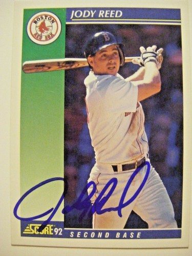 JODY REED signed RED SOX 1992 Score baseball card AUTO DODGERS FLORIDA ...