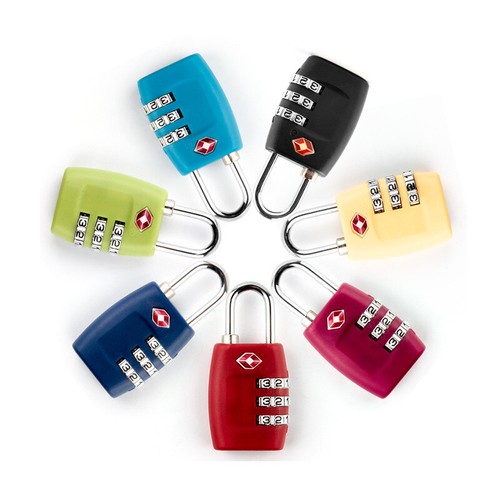 TSA Approved Luggage Lock Travel 3 Digit Combination Suitcase Padlock ...