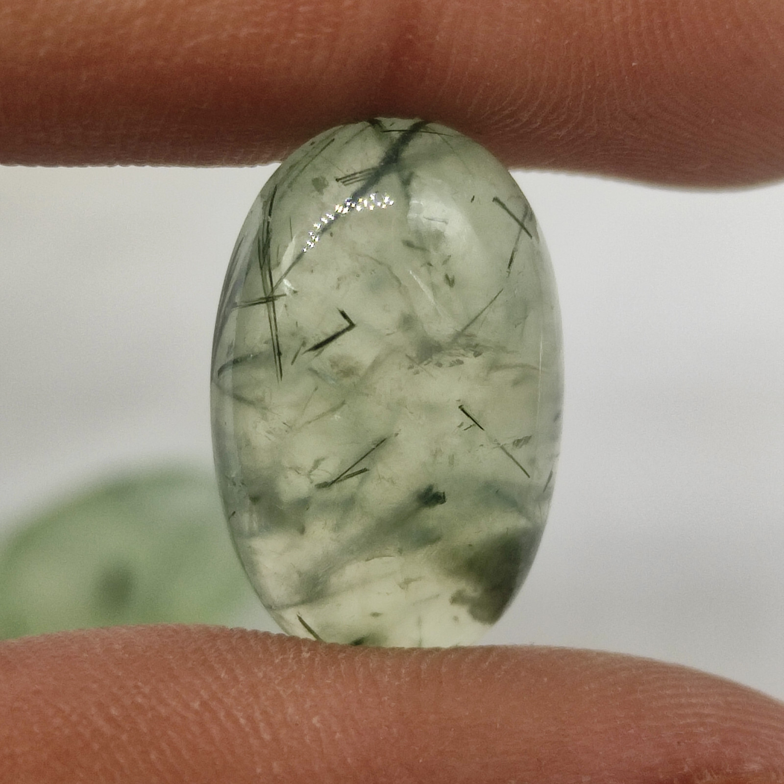 Vert Naturel Prehnite Desseré Cabochon Étonnant Cristal Transparent ...