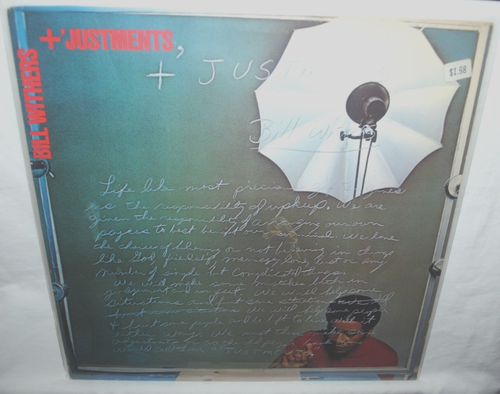 Bill Withers, +'JUSTMENTS, LP record, Sussex SRA 8032, READ NOTE | eBay