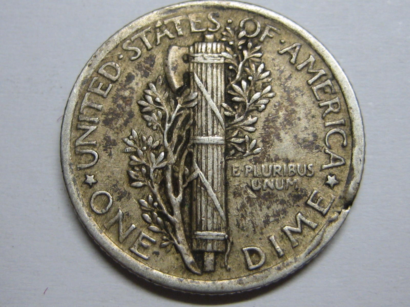 1919 P USA ONE DIME MERCURY LAMINATION ERROR COIN SILVER | eBay