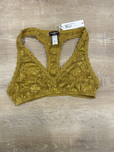 Cosabella NSN Racer back Racie Bralette Gold Chartreuse Size Small NWT ...