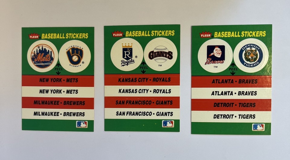 1988 Fleer Baseball TEAM Logo MLB Stickers | eBay