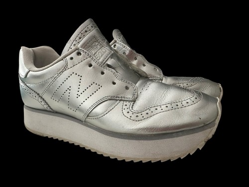 New Balance 520 Silver Platform Sneaker Women 9 Metallic Shiny Shoe | eBay