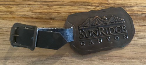 Golf Bag Tag Sunridge Canyon FOUNTAIN HILL AZ BAS RELIEF STAMP COPPER ...