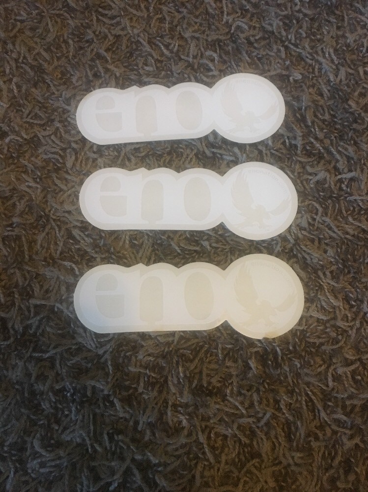 3 ENO Eagle Nest Outfitters Flying Eagle sticker 4.75" White!! | eBay