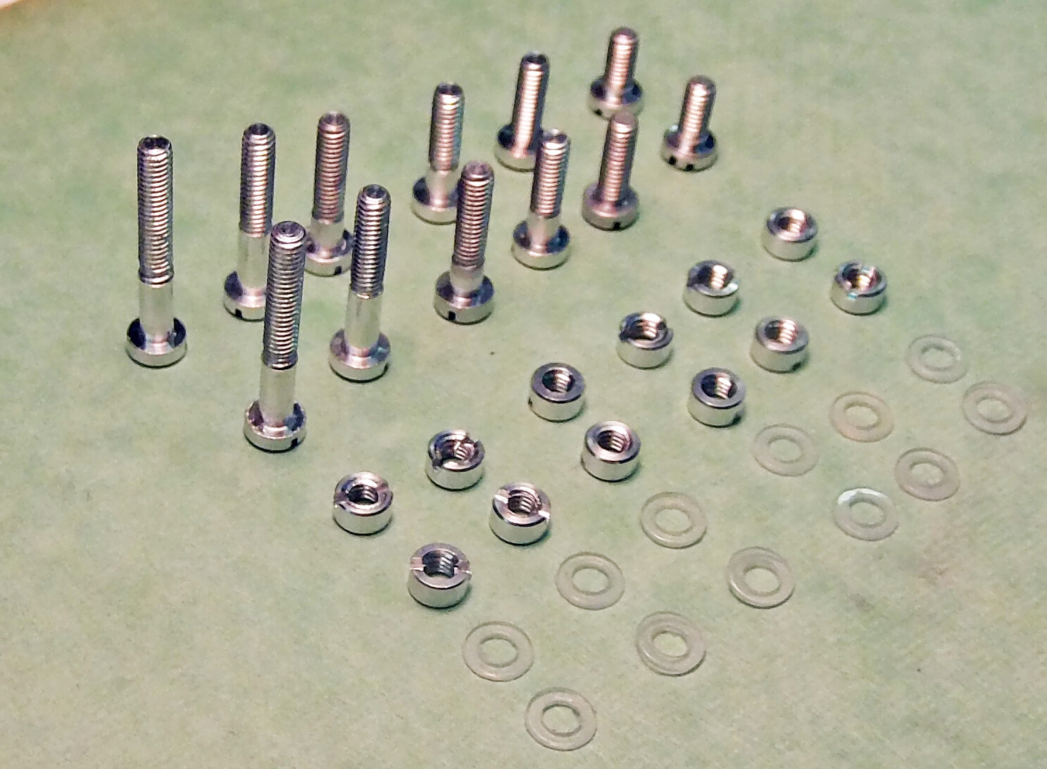 TURNTABLE CARTRIDGE SCREWS ALUMINUM ANTI-MAGNETIC NUTS BOLTS washers ...