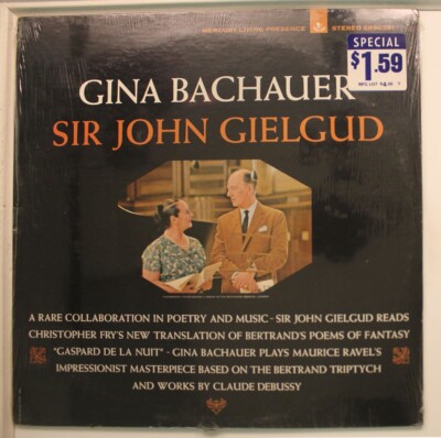 Gina Bachauer & Sir John Gielgud Lp Ravel & Debussy: Gaspard De La Nuit ...
