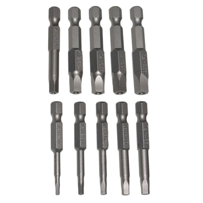 10pcs 5 Sided Security Tamper Proof Screw Driver Drill Bit 50mm/2inch ...