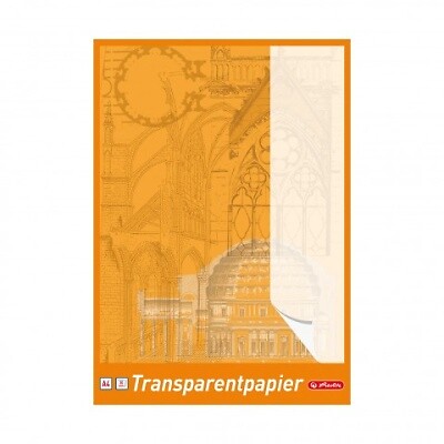 HERLITZ TRANSPARENTPAPIER-BLOCK A4 30 BLATT TRANSPARENT-ZEICHENPAPIER ...