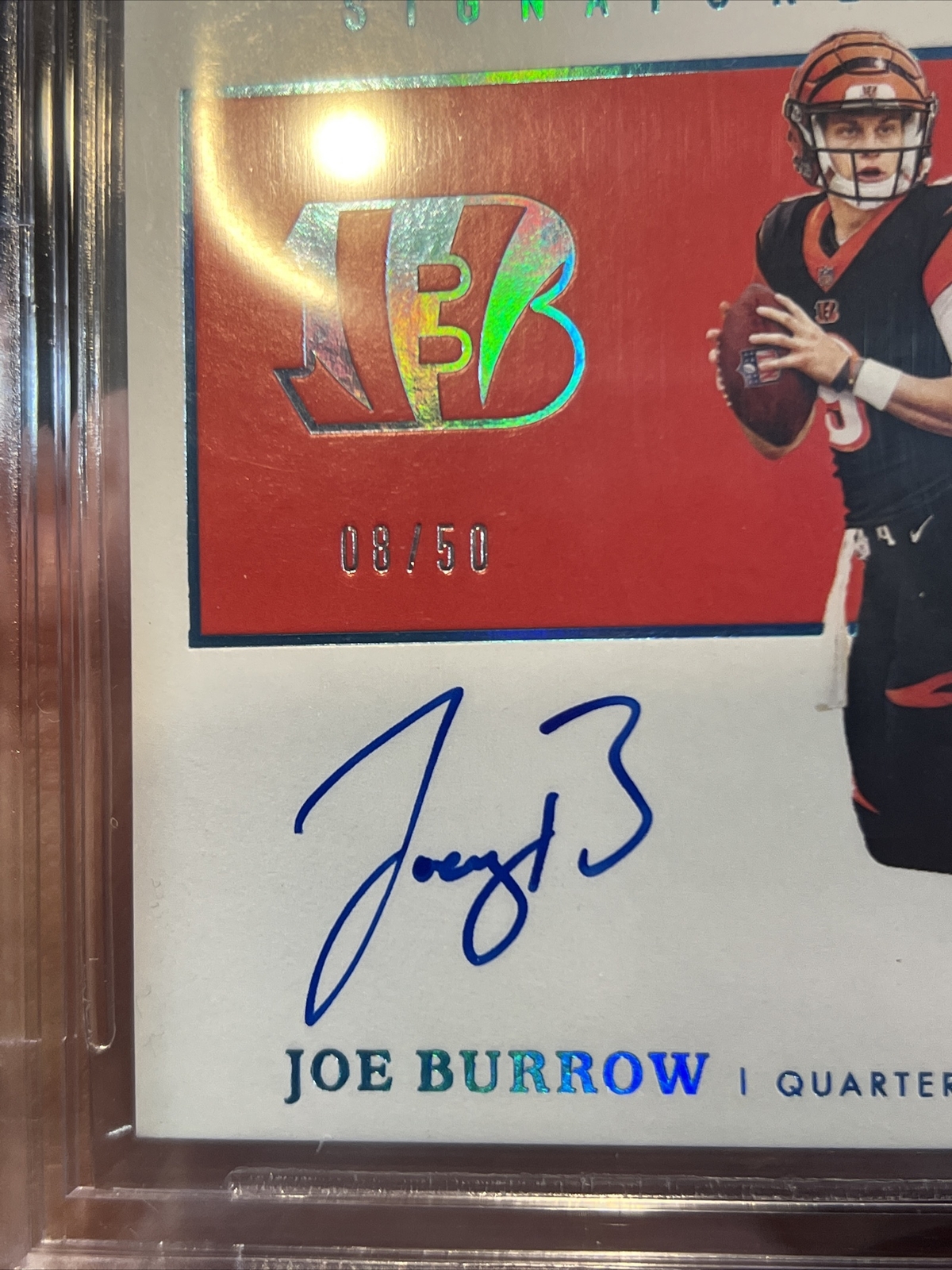 2020 Panini Encased Joe Burrow RC Notable Signatures Sapphire /50 BGS 9 ...