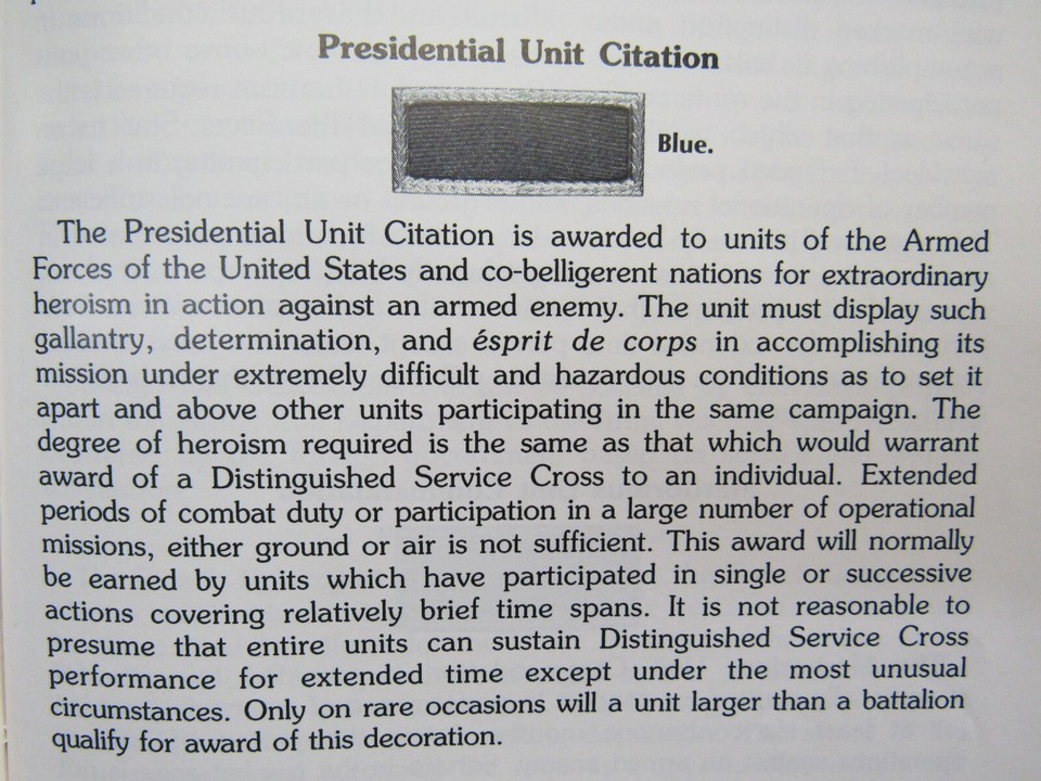 US WW2 Presidential Unit Citation Pin Back Original In govt Paper NOS ...