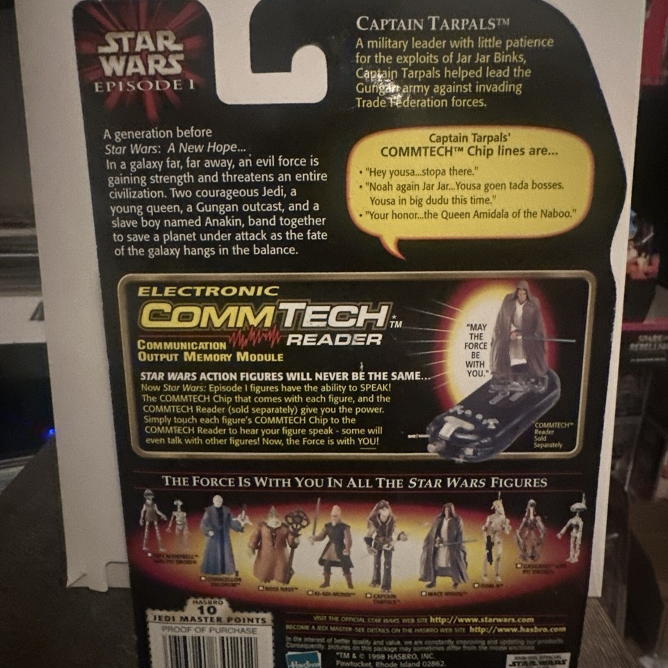 Star Wars Figure CAPTAIN TARPALS Gungan Warrior Episode 1 CommTech 1999 ...