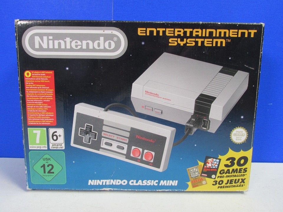 original NINTENDO NES MINI CLASSIC CONSOLE VIDEO GAME SYSTEM boxed ...