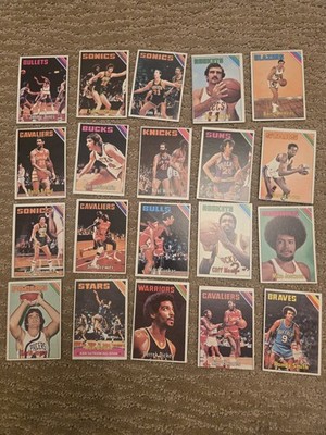 1975-76 TOPPS BASKETBALL 20 CARD LOT, RON BOONE, DAVE WOHL, BUTCH BEARD ...