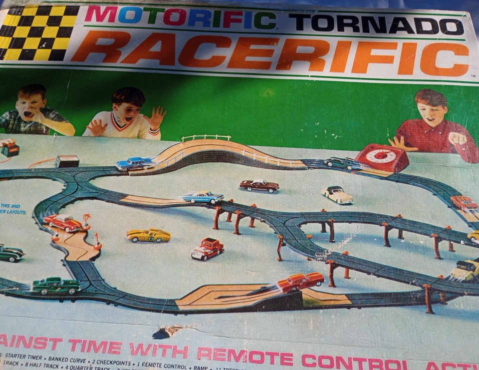 Vintage Motorific Tornado Racerific Ideal Original Boxed Set Tracks Car ...