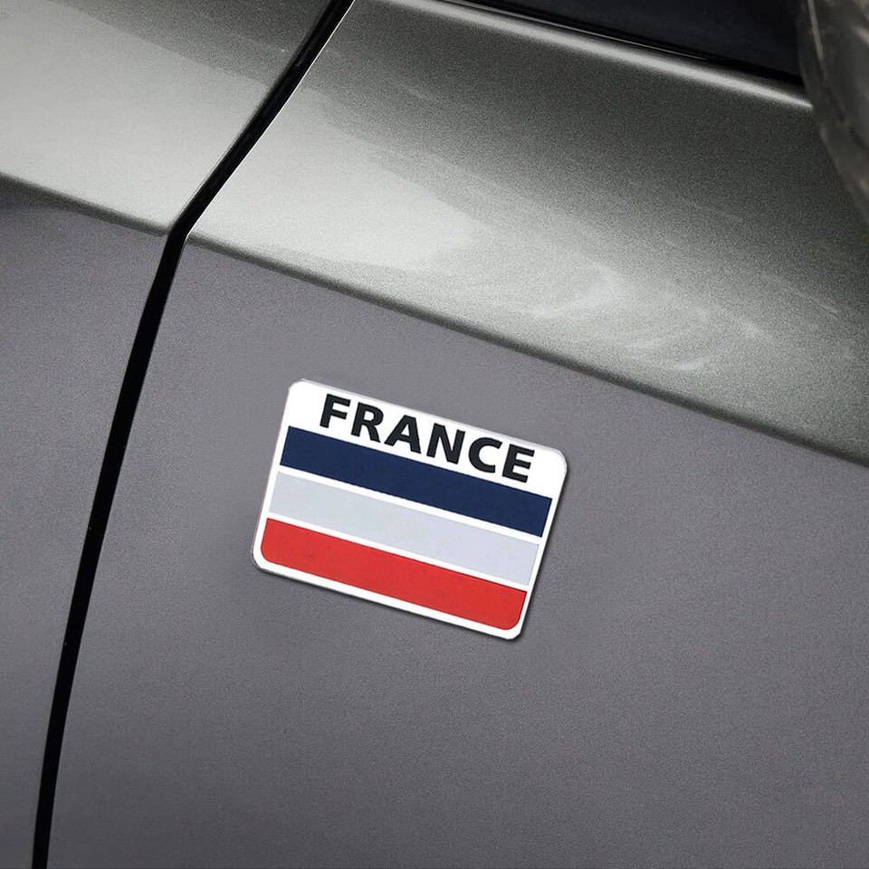 3D Aluminum France Flag Car-Styling Emblem Car Fender Tail Badge ...