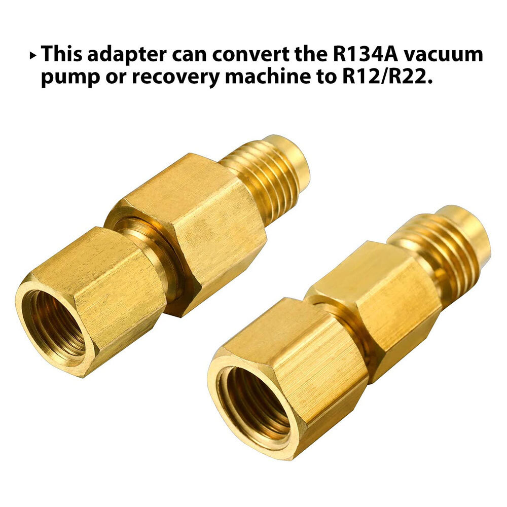 4PCS R134a To R12 Fitting Adapter 1/4 Female Flare 1/2 Acme Male Valve ...