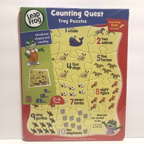 LeapFrog Learning Tray Puzzles (Counting Quest & Alphabet Adventure ...