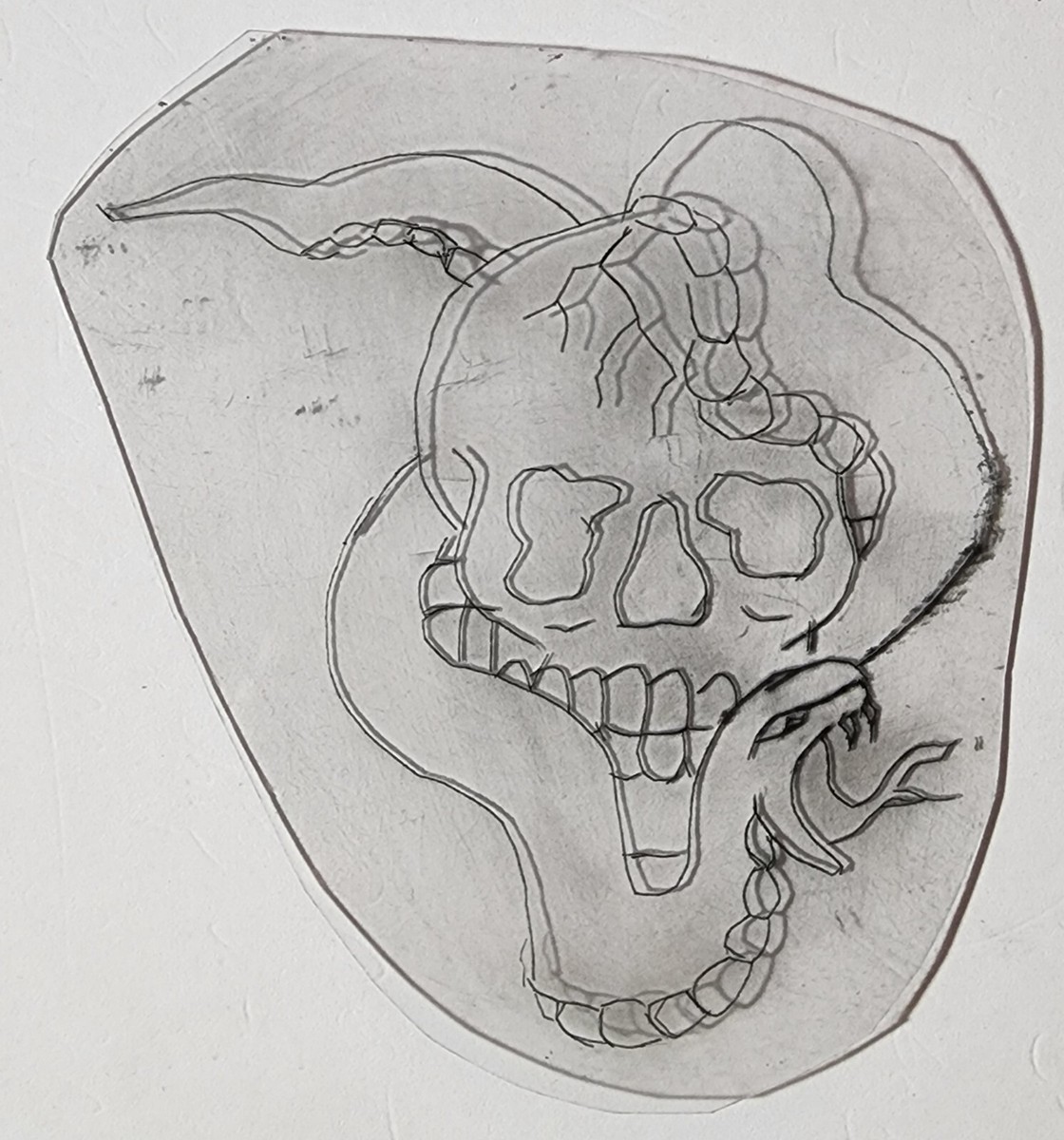 Traditional Snake Skull Tattoos