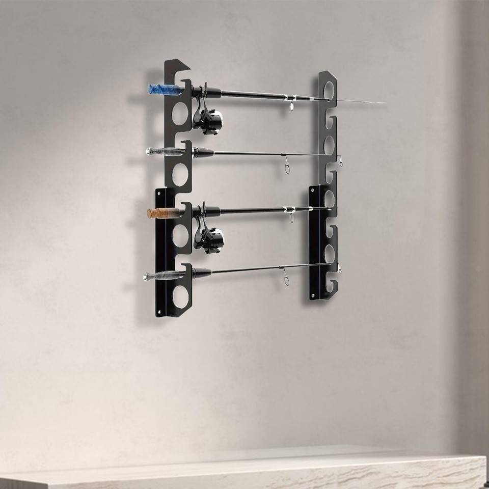 Supports de cannes à pêche, rangement peu encombrant pour garage ...