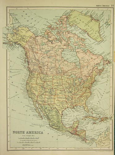 1912 LARGE ANTIQUE MAP ~ NORTH AMERICA ~ DOMINION OF CANADA UNITED ...