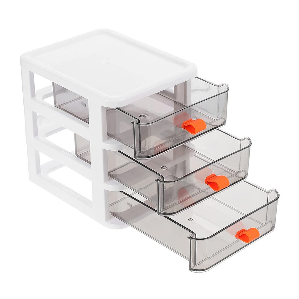 2-3-4 Drawer Mini Desk Storage Box Home Office Tidy Stationary Craft ...